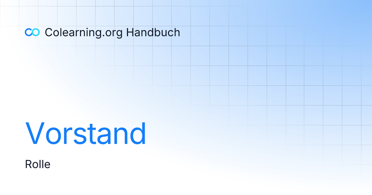 Vorstand | Colearning.org Handbuch